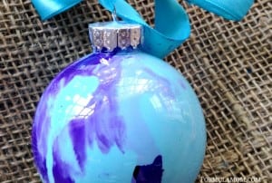12 Days of DIY Christmas Ornaments: Swirl Paint Ornament - The Simple ...