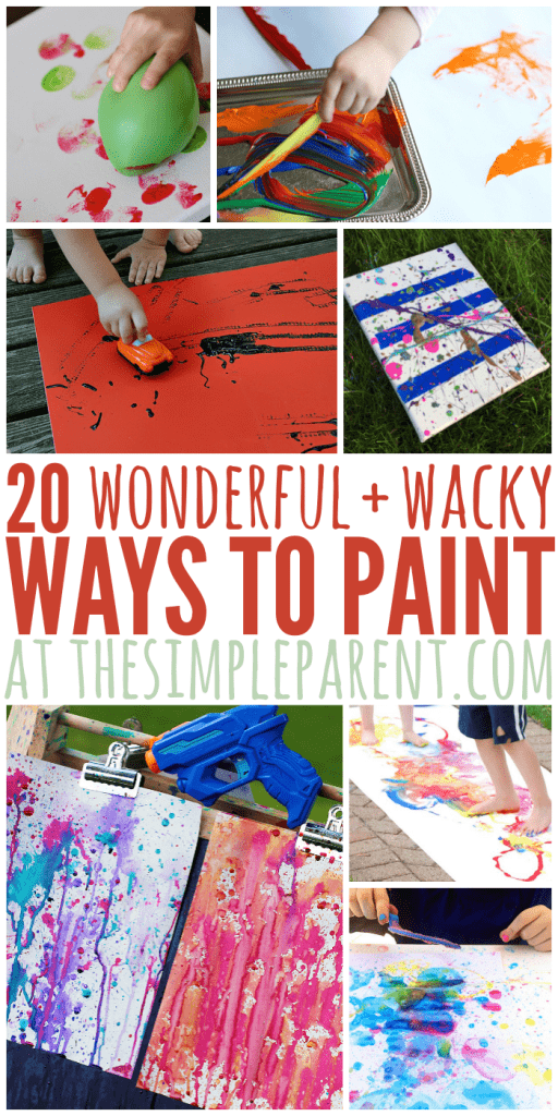 20 Wacky Ways to Paint with Kids - The Simple Parent