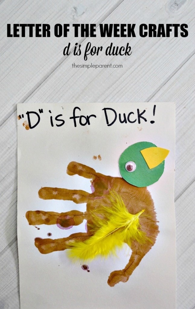 Letter of the Week Crafts: D is for Duck - The Simple Parent
