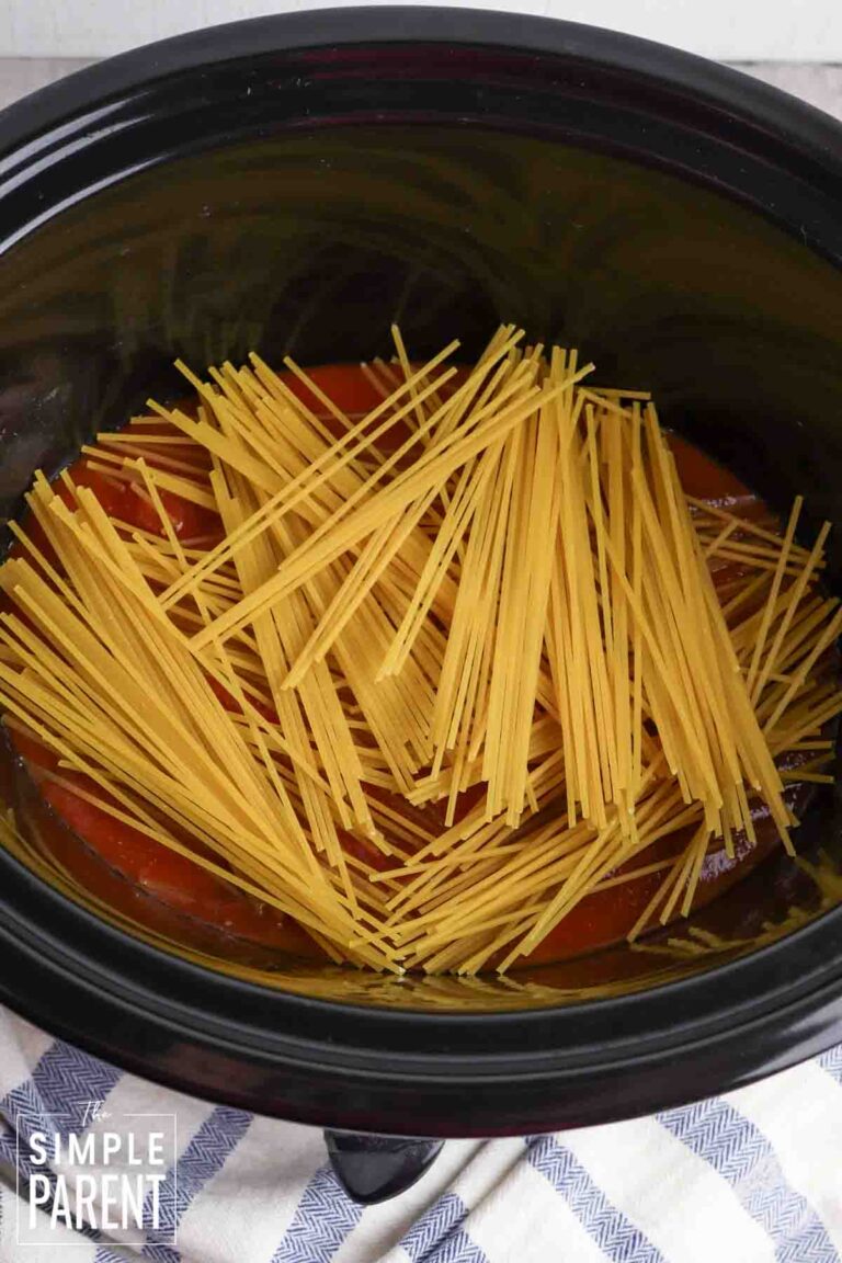 Crock Pot Spaghetti Recipe - The Simple Parent