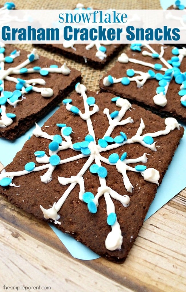 Easy Snowflake Graham Cracker Snacks - The Simple Parent