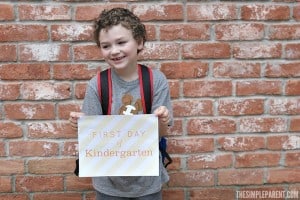 First Day of Kindergarten Celebration Ideas - The Simple Parent