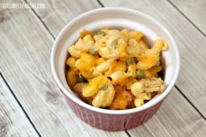 Baked Crunchy Fish Sticks Macaroni Casserole - The Simple Parent