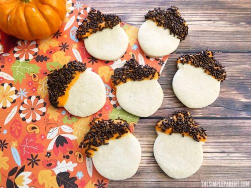 Adorable Acorn Sugar Cookies - The Simple Parent