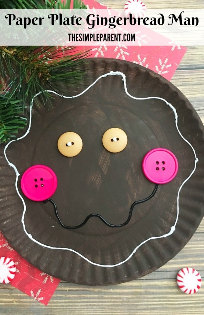 Paper Plate Gingerbread Man Craft - The Simple Parent