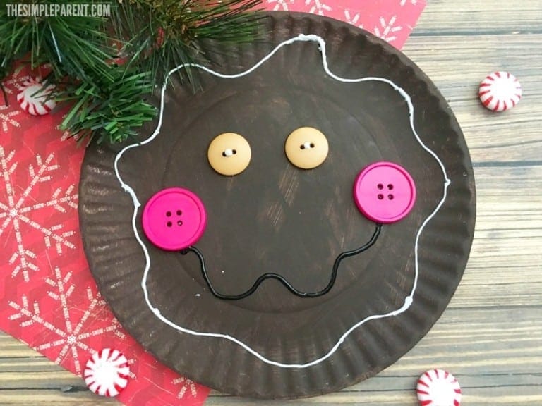 Paper Plate Gingerbread Man Craft - The Simple Parent