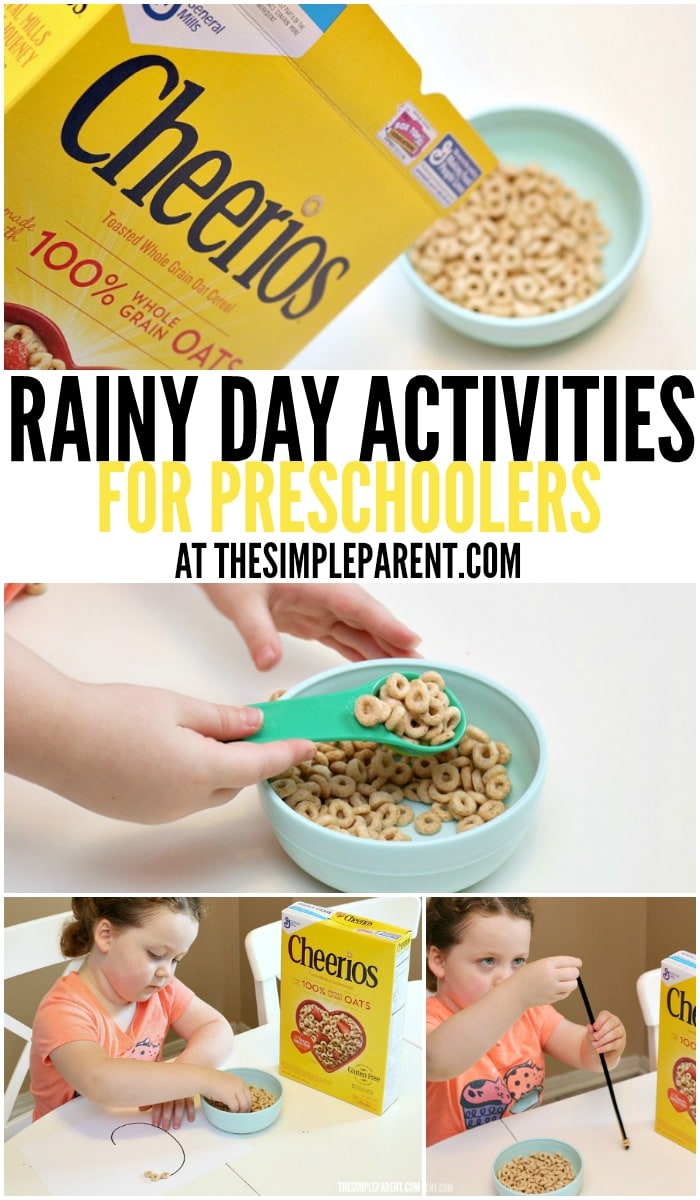 3 Fun Preschool Rainy Day Indoor Activities Using Cheerios The Simple 