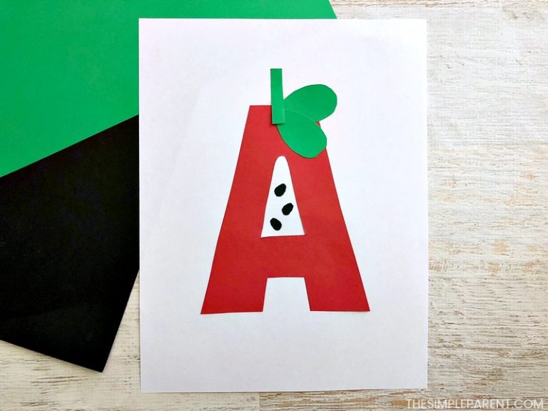 A for Apple Craft – Back to School Craft for Kids - The Simple Parent