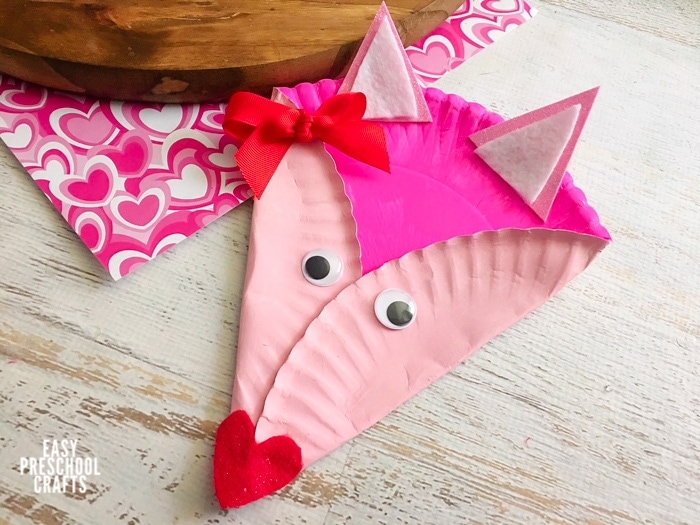 Fox Paper Plate Preschool Valentine Craft - The Simple Parent
