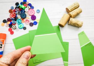 Paint Chip Christmas Tree Craft for Kids - The Simple Parent