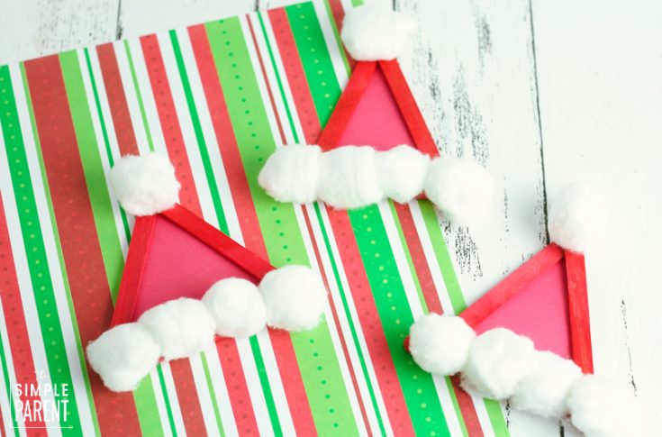 How to Make a Santa Hat with Craft Sticks - The Simple Parent
