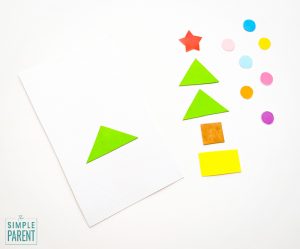 Christmas Tree Shape Craft for Kids - The Simple Parent