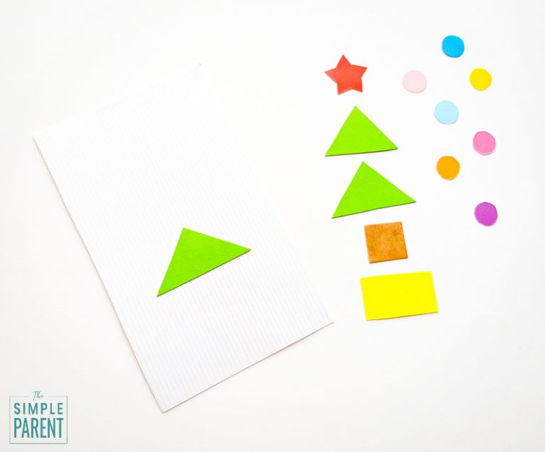 Christmas Tree Shape Craft for Kids - The Simple Parent