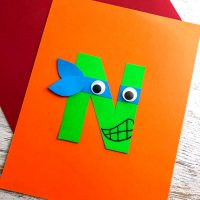 N IS FOR NINJA!! Letter N Craft Template & Step-By-Step Directions