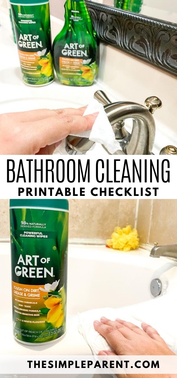 Printable Bathroom Cleaning Checklist - The Simple Parent
