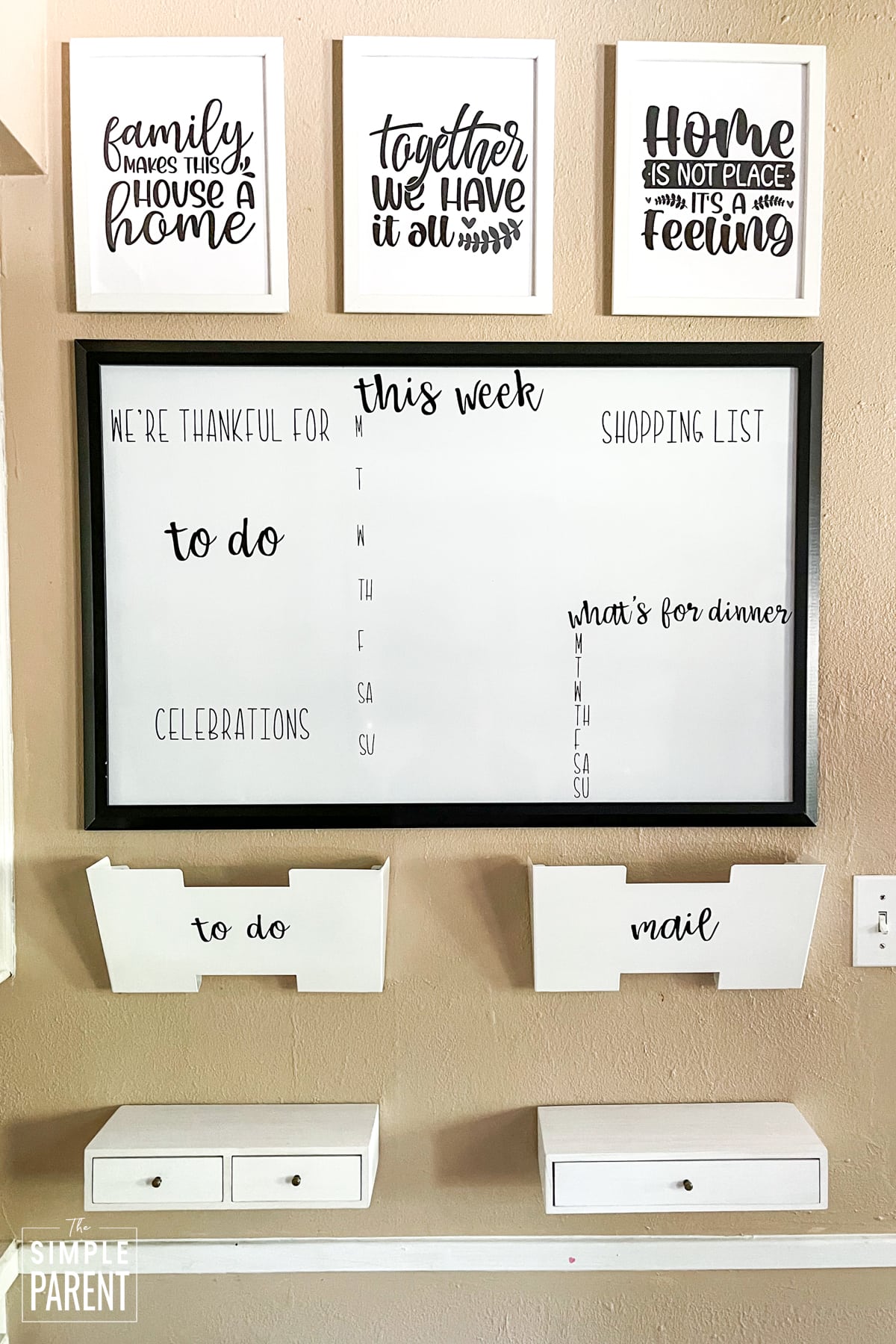 How to Set Up a DIY Family Command Center • The Simple Parent