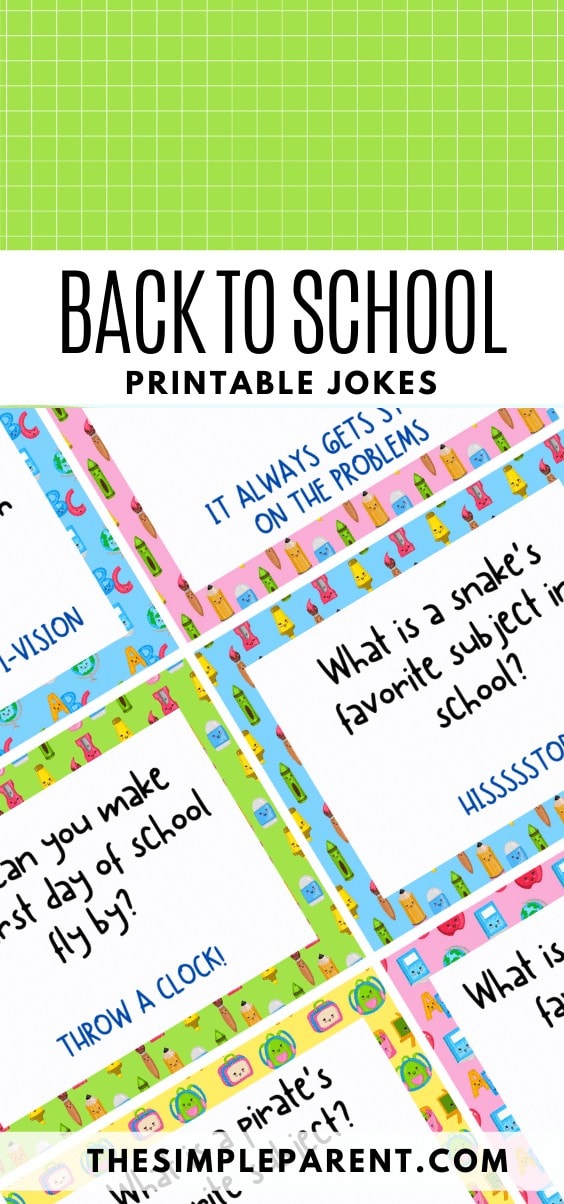 Back to School Jokes for Kids (FREE Printable Lunchbox Jokes!)