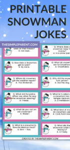 Snowman Jokes for Kids - The Simple Parent