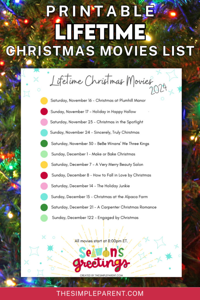 Lifetime Christmas Movies List (Updated for 2024!) - The Simple Parent