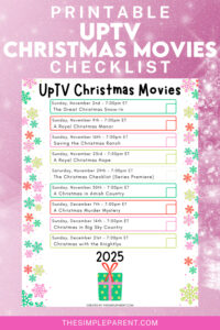 UpTV Christmas Movies Schedule (Updated for 2025!)