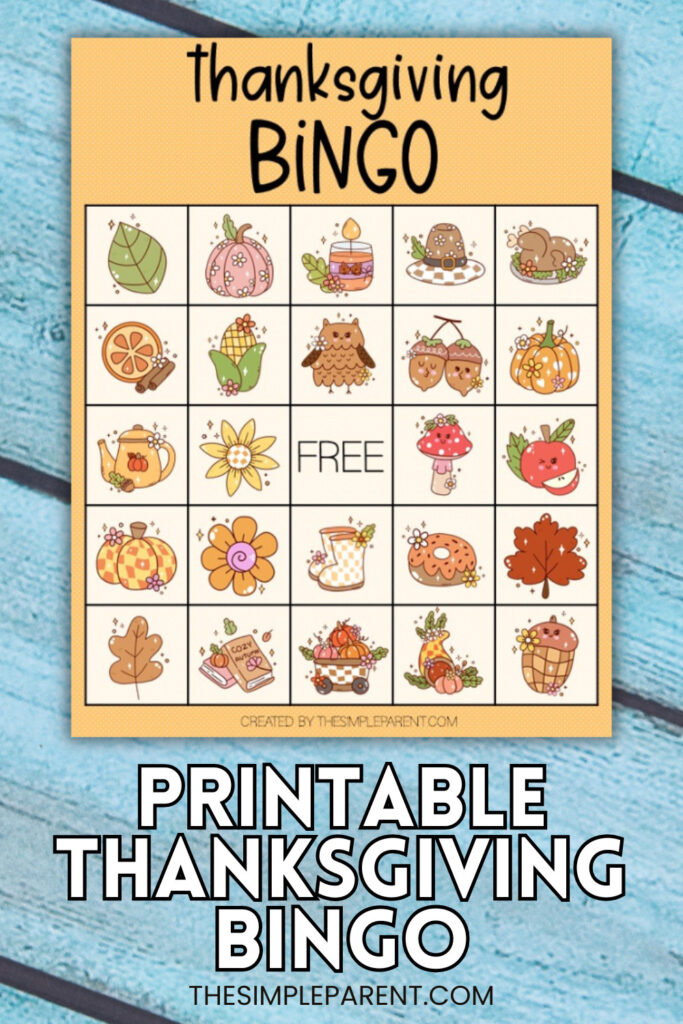 Printable Thanksgiving Bingo - The Simple Parent