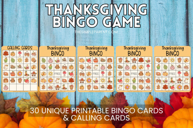 Printable Thanksgiving Bingo - The Simple Parent
