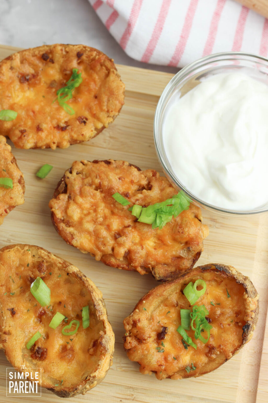 Air Fryer Frozen Potato Skins - The Simple Parent