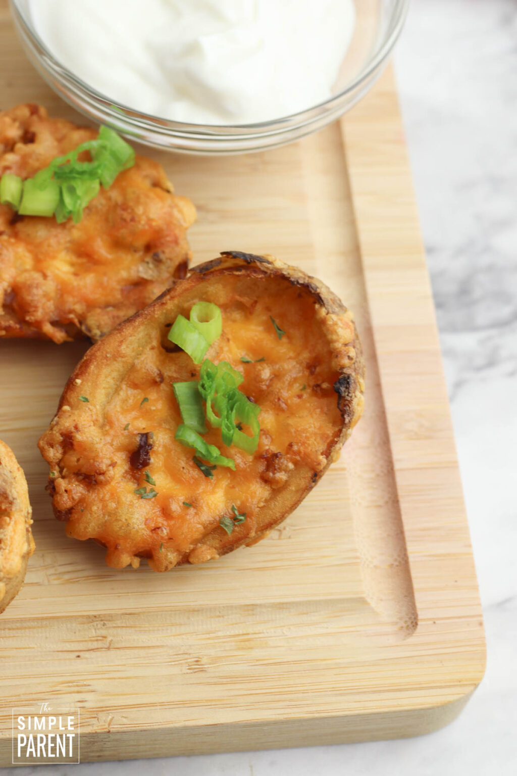 Air Fryer Frozen Potato Skins - The Simple Parent