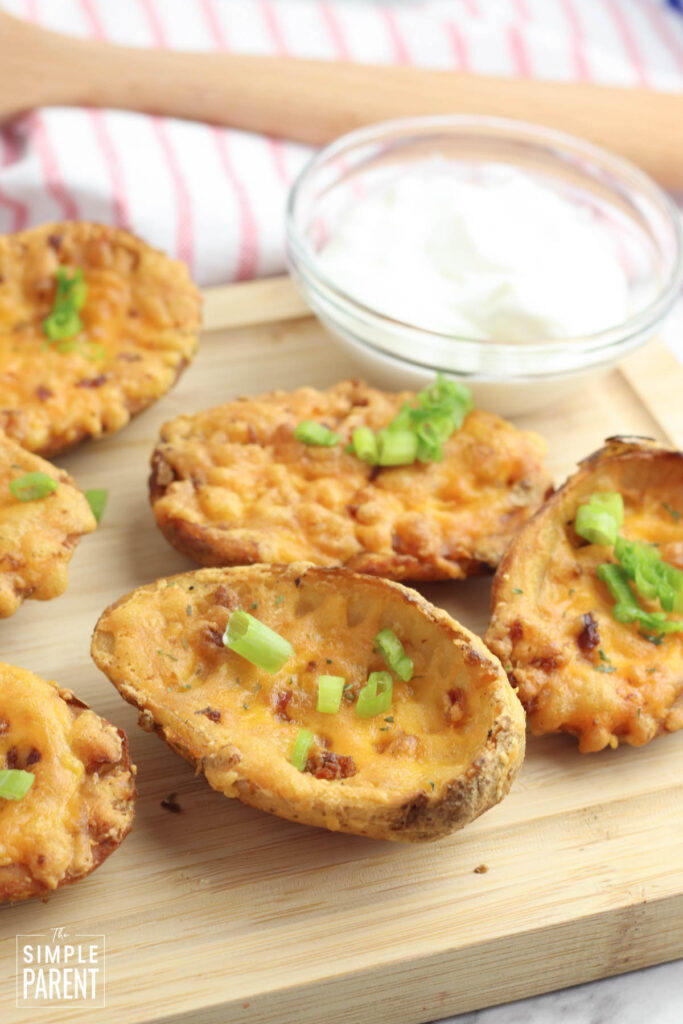 Air Fryer Frozen Potato Skins - The Simple Parent