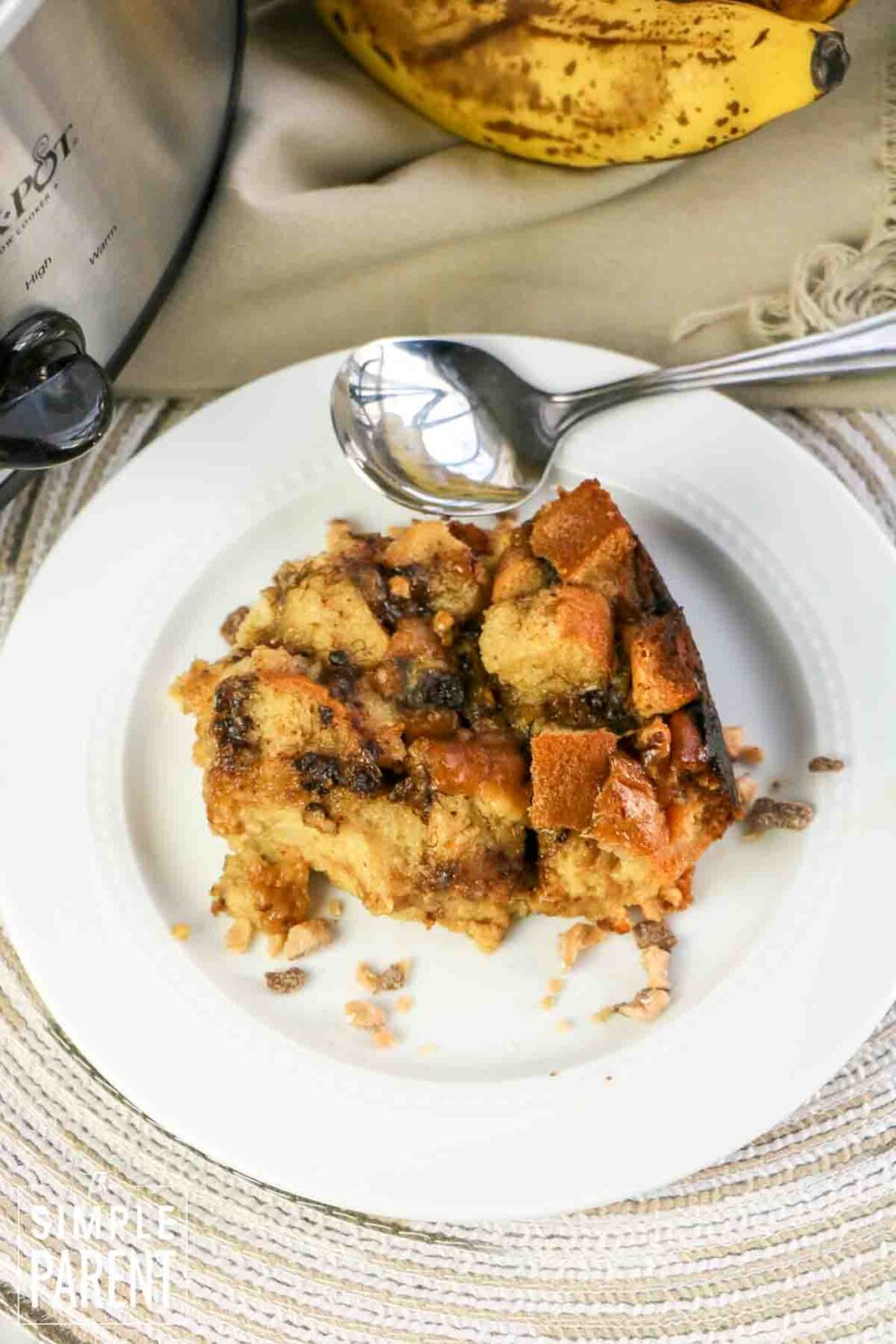 Crock Pot Bread Pudding - The Simple Parent