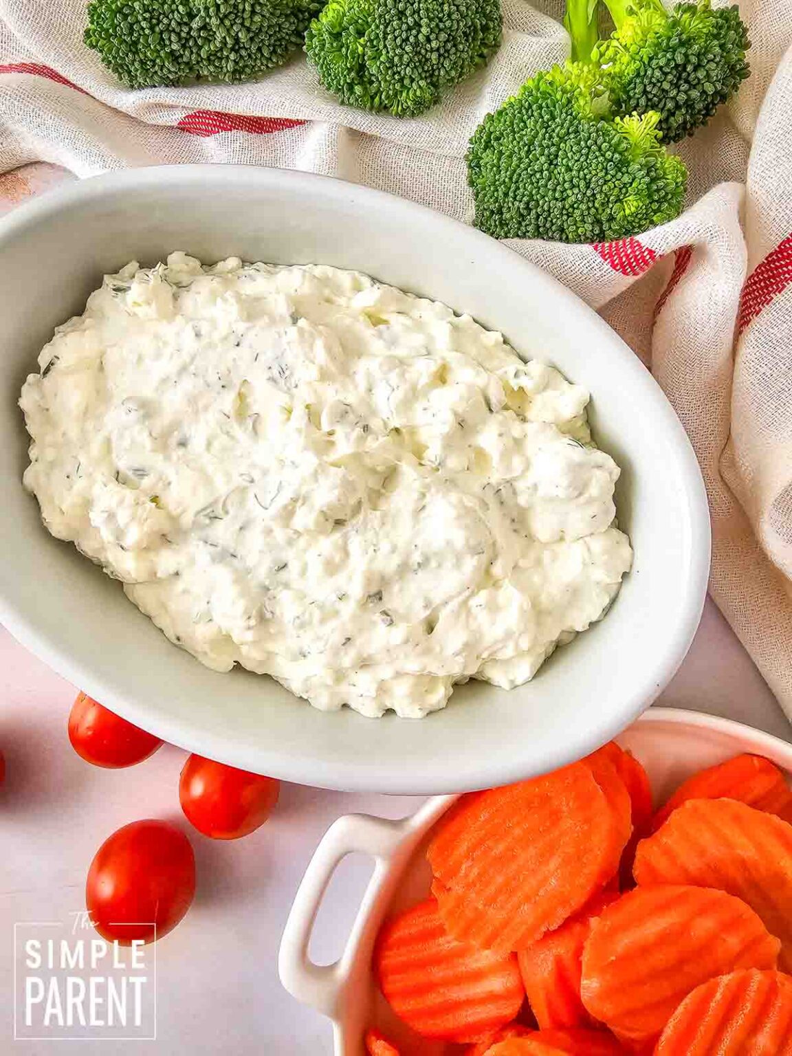 Cream Cheese Vegetable Dip - The Simple Parent