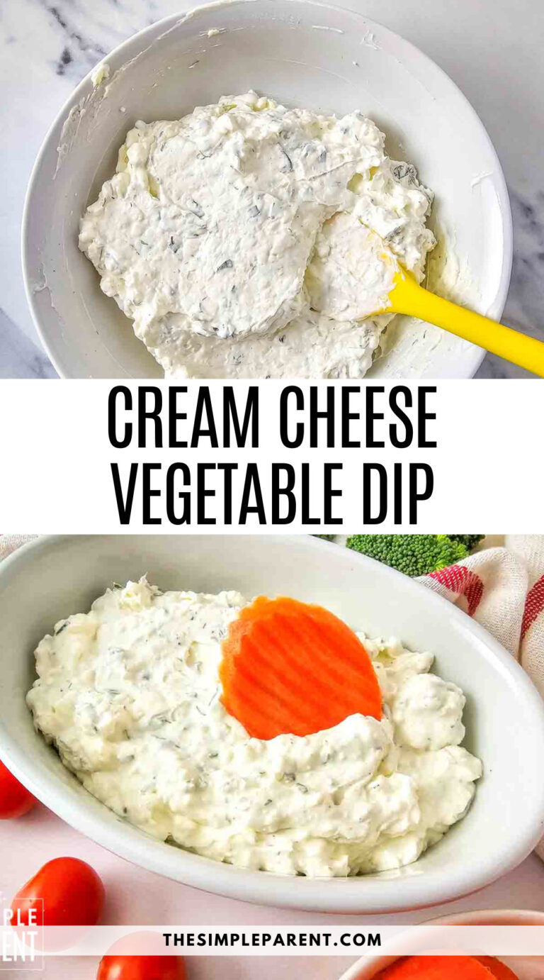 Cream Cheese Vegetable Dip - The Simple Parent