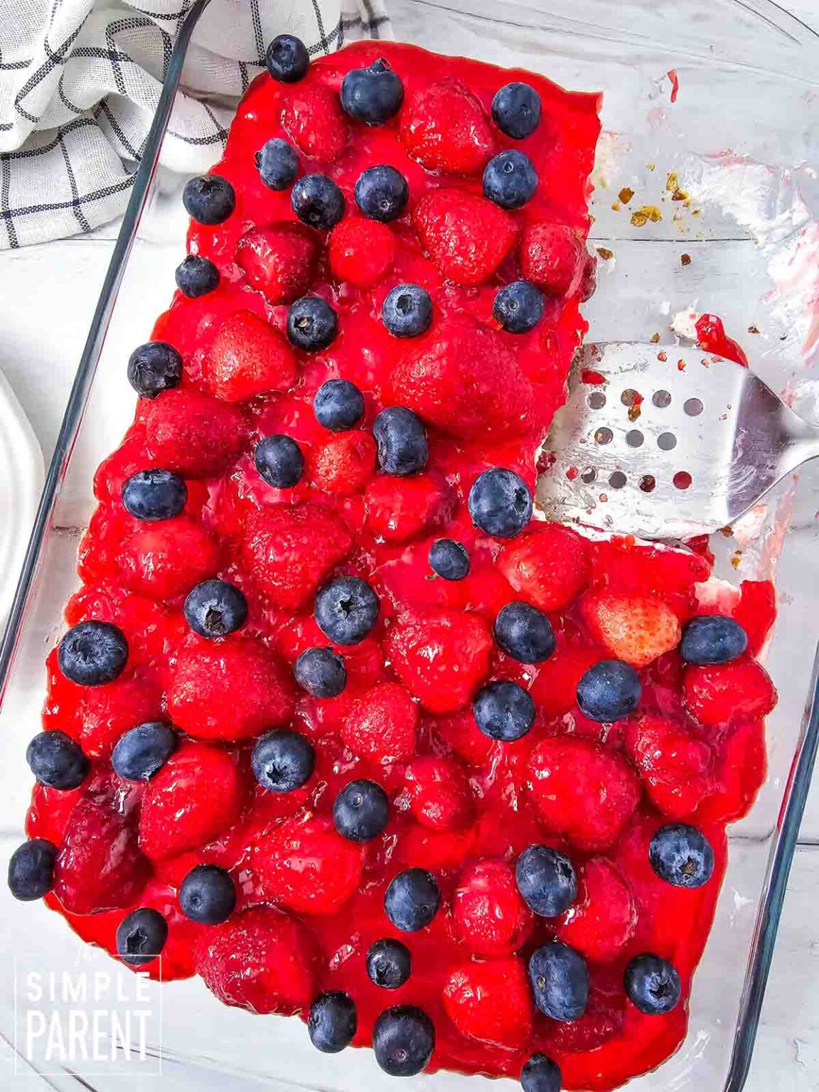 Strawberry Blueberry Dessert (Easy Pretzel Salad) - The Simple Parent