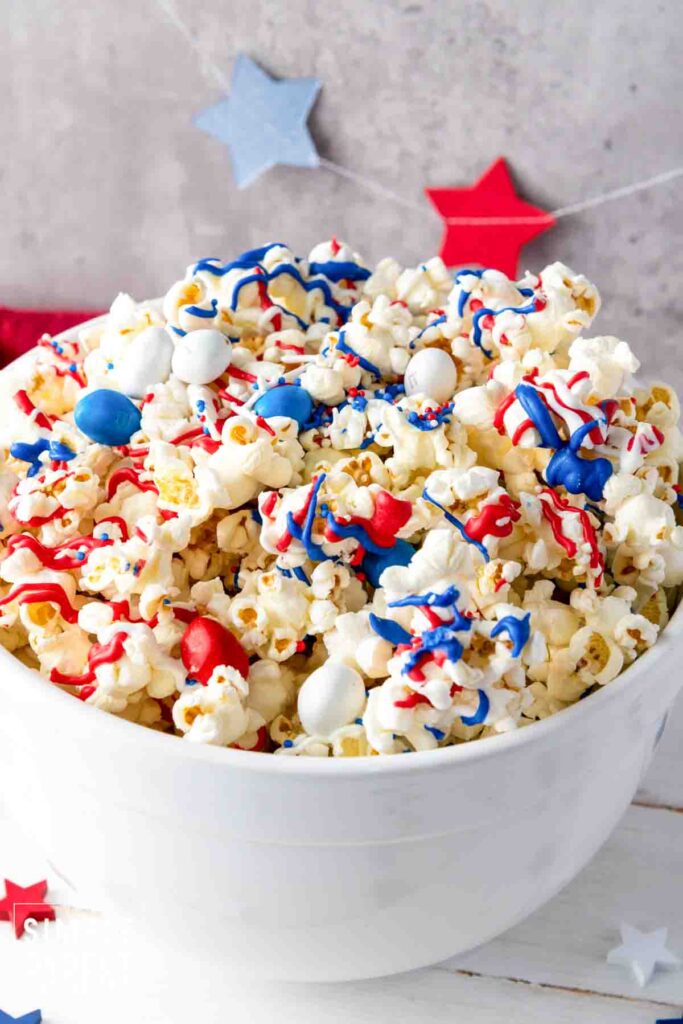 Red White and Blue Popcorn - The Simple Parent