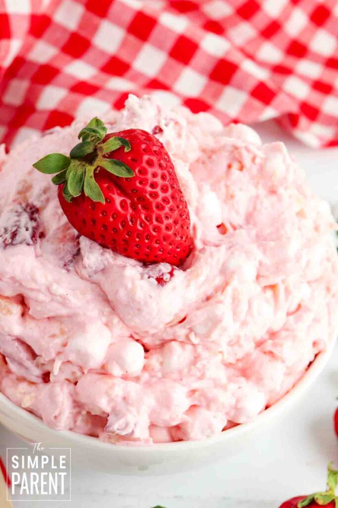 Strawberry Fluff Salad - The Simple Parent