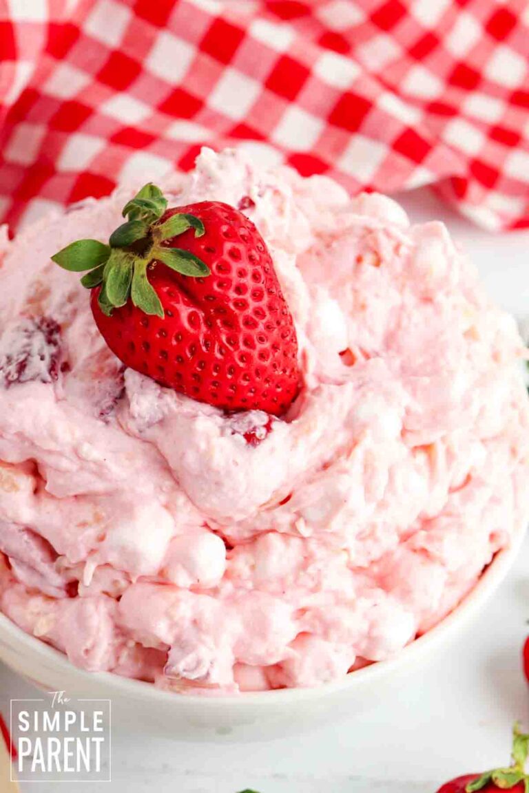 Strawberry Fluff Salad - The Simple Parent