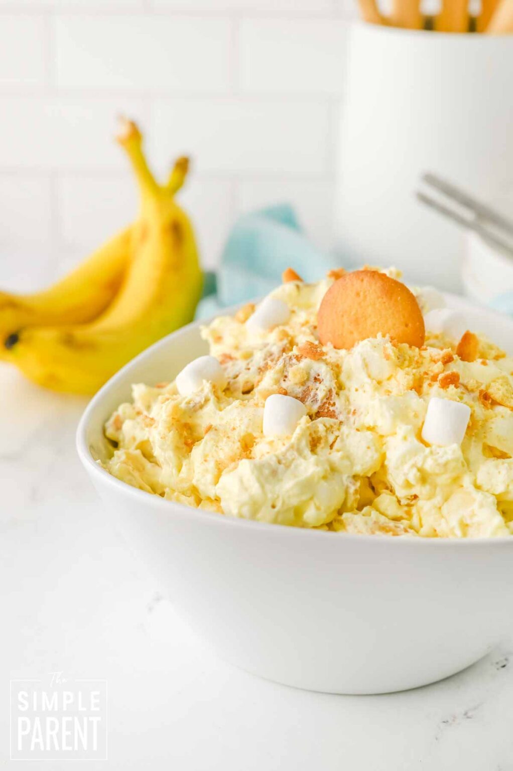 Banana Pudding Fluff Salad - The Simple Parent