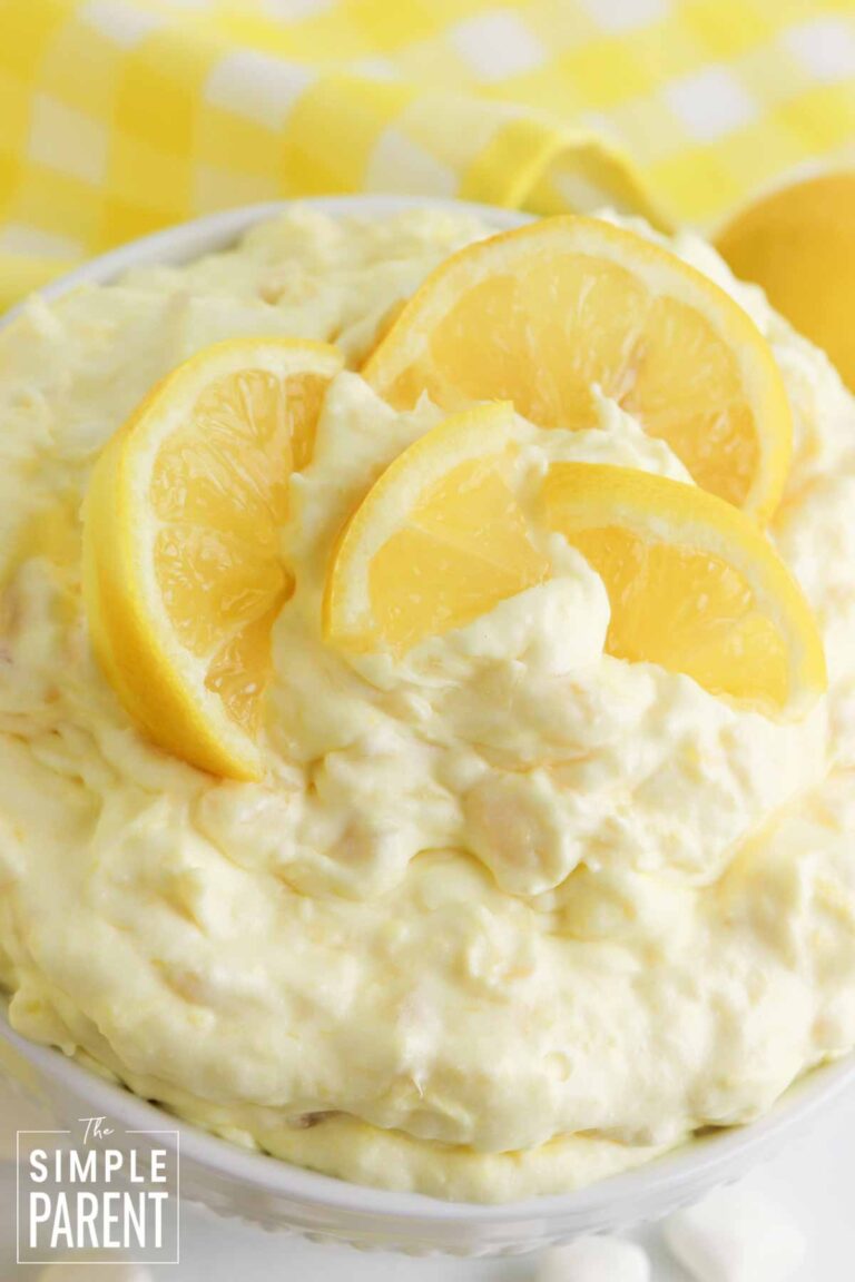 Lemon Fluff Dessert - The Simple Parent