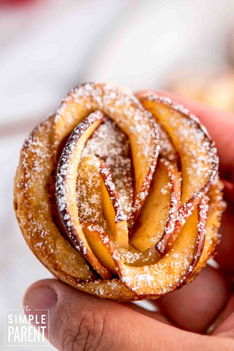 Puff Pastry Apple Roses - The Simple Parent
