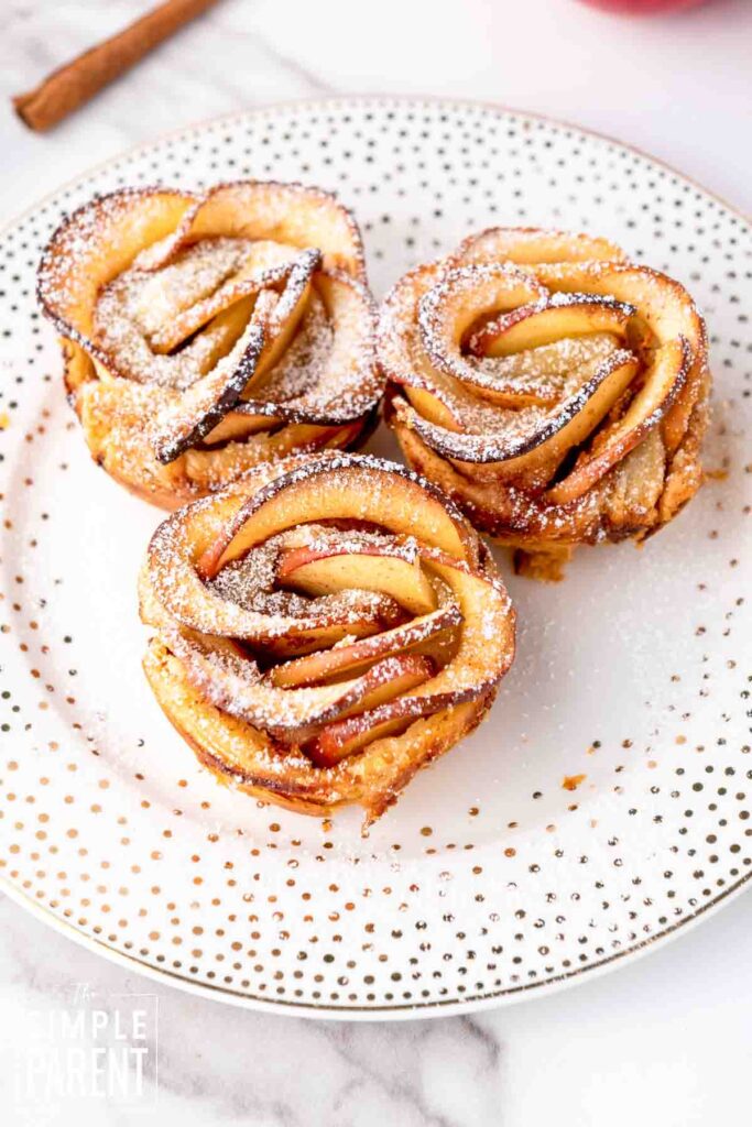Puff Pastry Apple Roses - The Simple Parent
