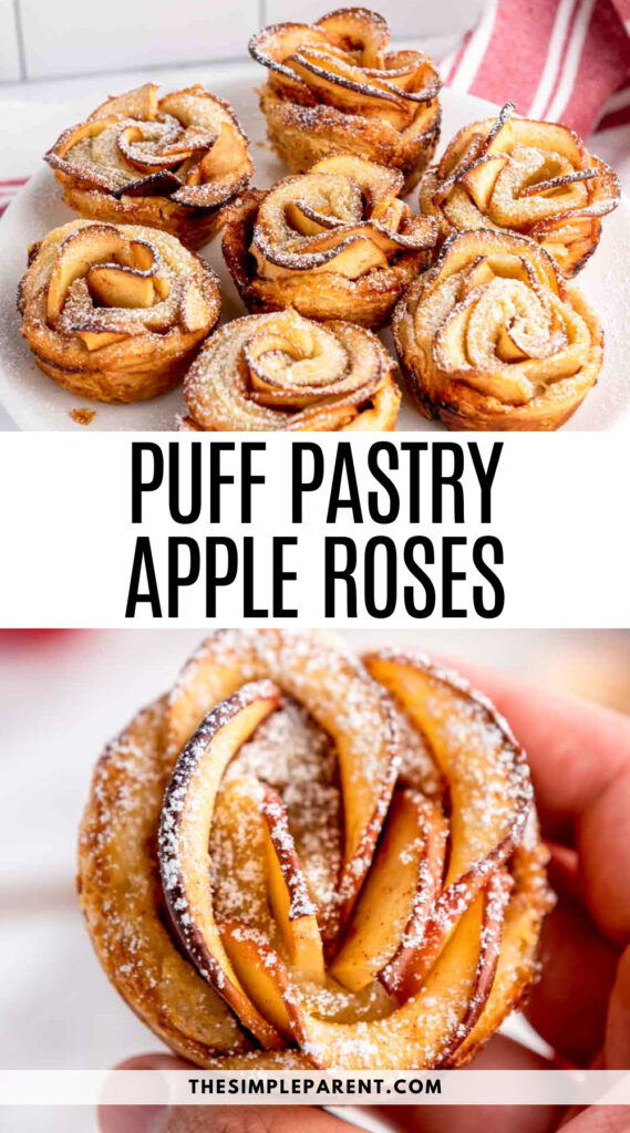 Puff Pastry Apple Roses - The Simple Parent