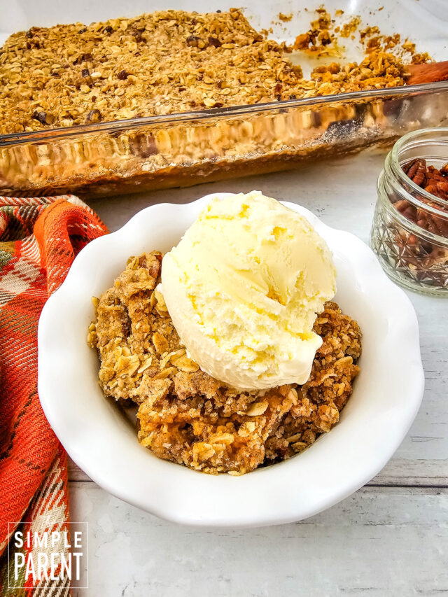Pumpkin Pie Crisp - The Simple Parent